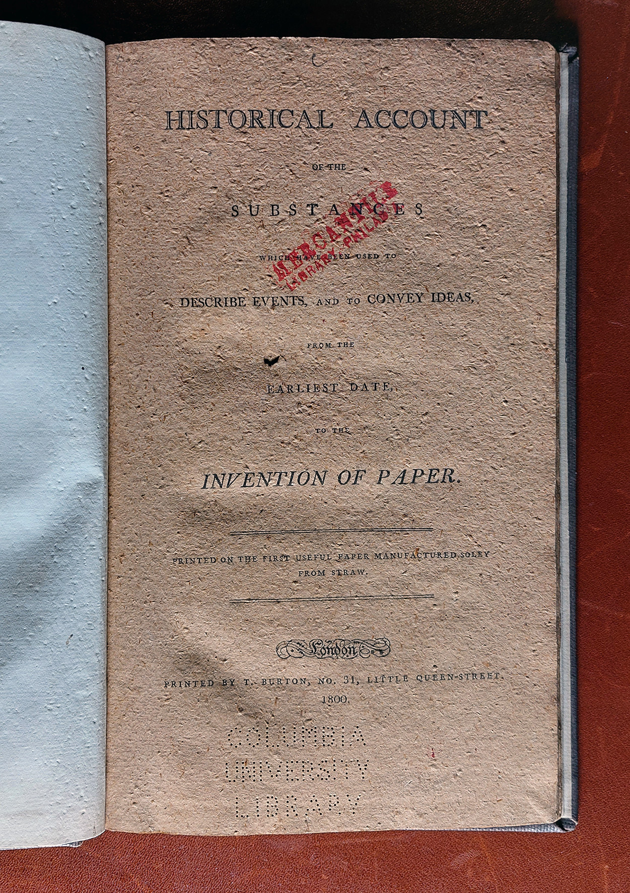 Historical account of the Invention of Paper - Sök i samlingarna